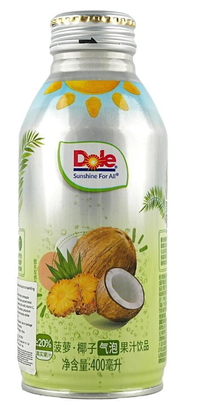 Dole Pineapple Coconut Sparkling Juice 400ml [Non-alcoholic version of ...